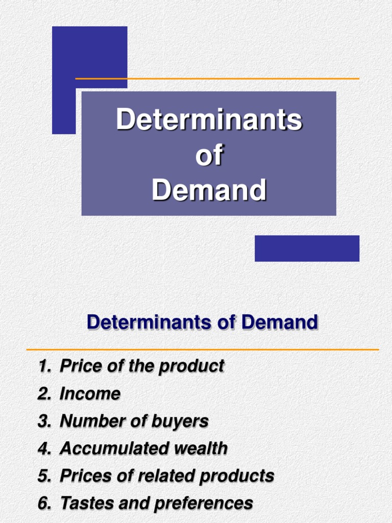 4 Factors Demand | PDF | Demand | Supply And Demand
