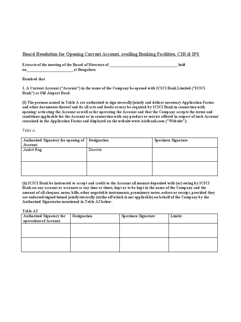 Format Board Resolution | PDF