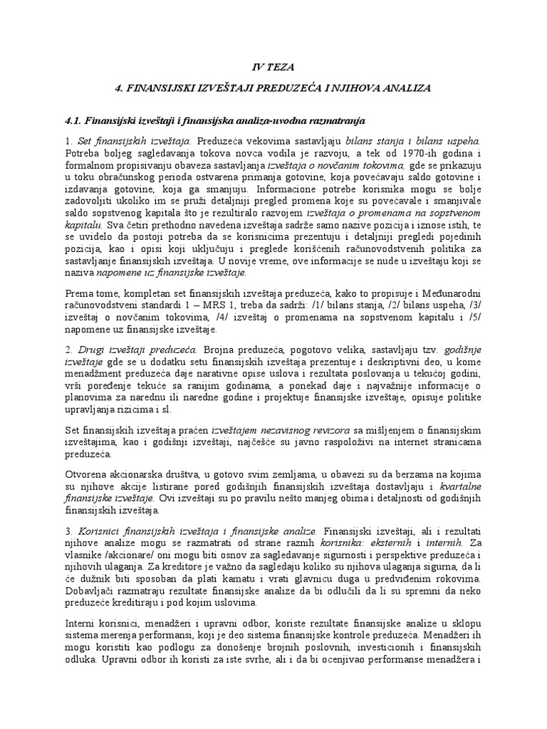 Poslovne Finansije Skripta 4 | PDF