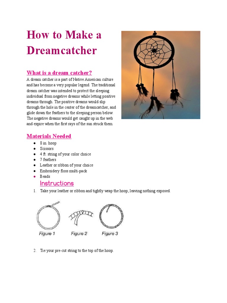 How To Make A Dreamcatcher | PDF