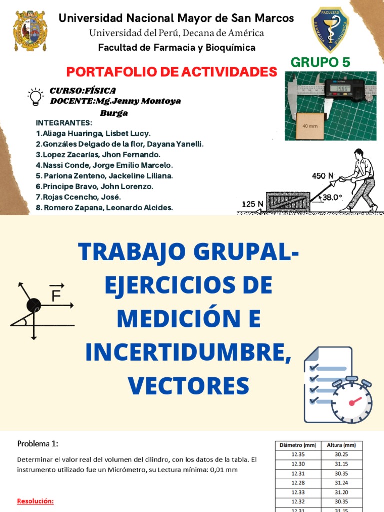 Ejercicios de Vectores y MVCL | PDF | Fricción | Exactitud y precisión