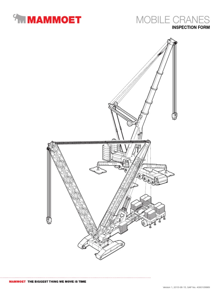 Mobile Crane Inspection Form | PDF | Crane (Machine) | Axle