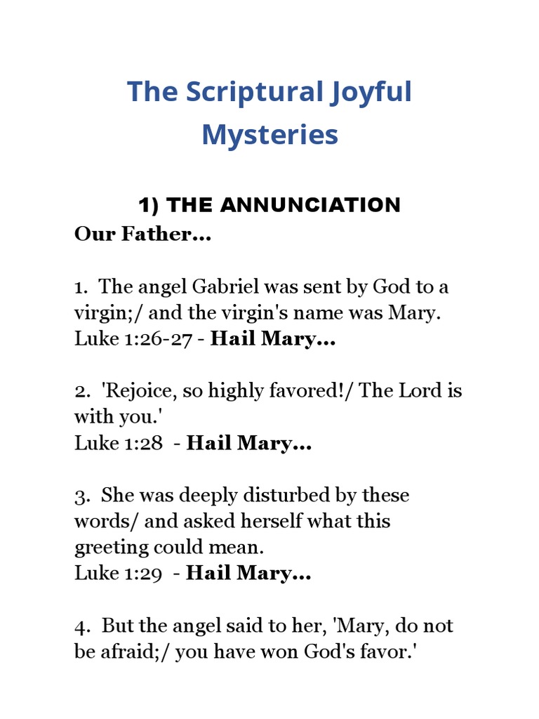 The Scriptural Rosary beta | PDF | Jesus | Gospel Of Matthew