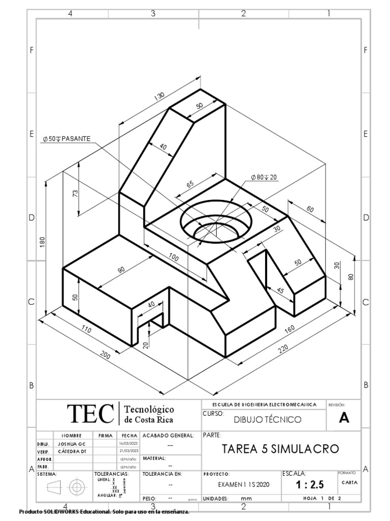 Tareas TAREA 5 V5 DIBUJO TECNICO-3 | PDF