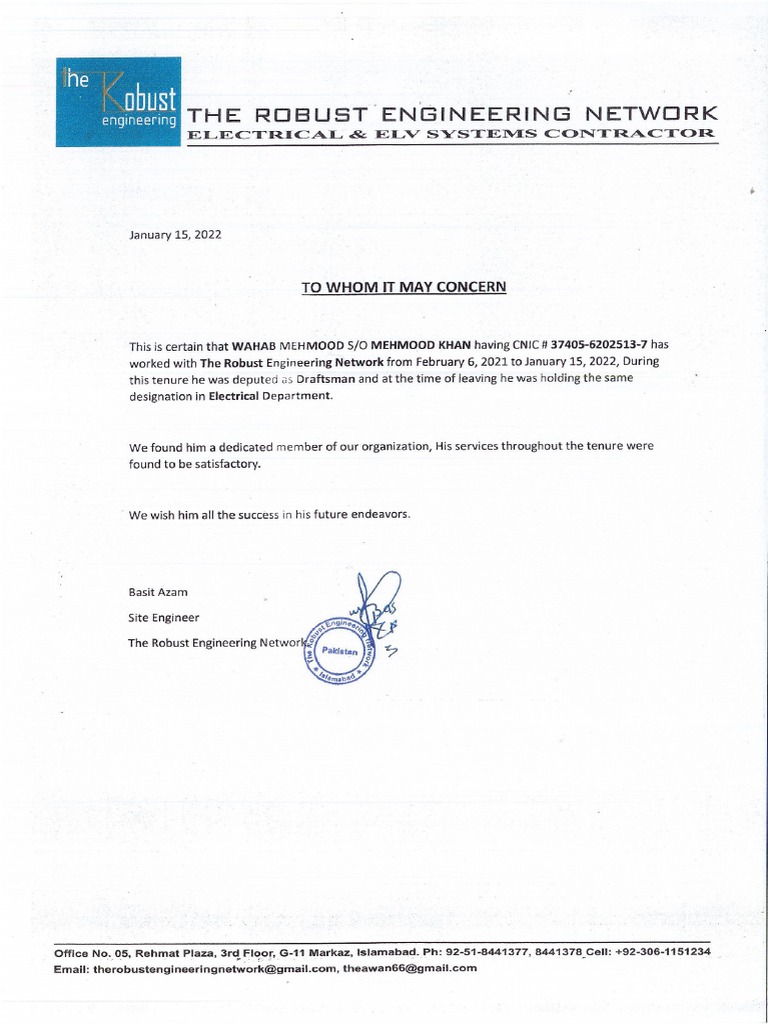 Exp Letter | PDF