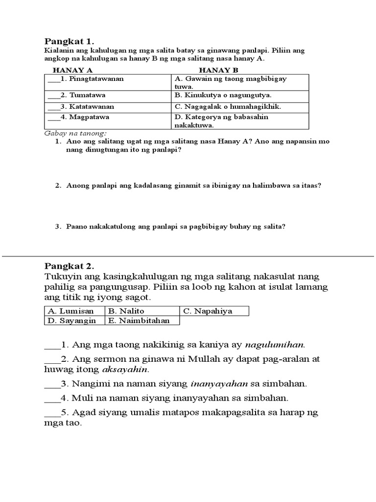 Pangkatang Gawain | PDF