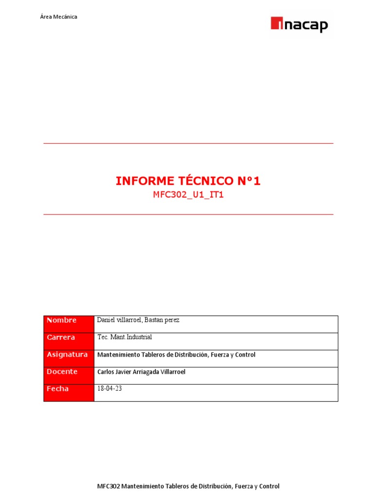 MFC302 U1 It1 | PDF | Ingenieria Eléctrica | Electricidad