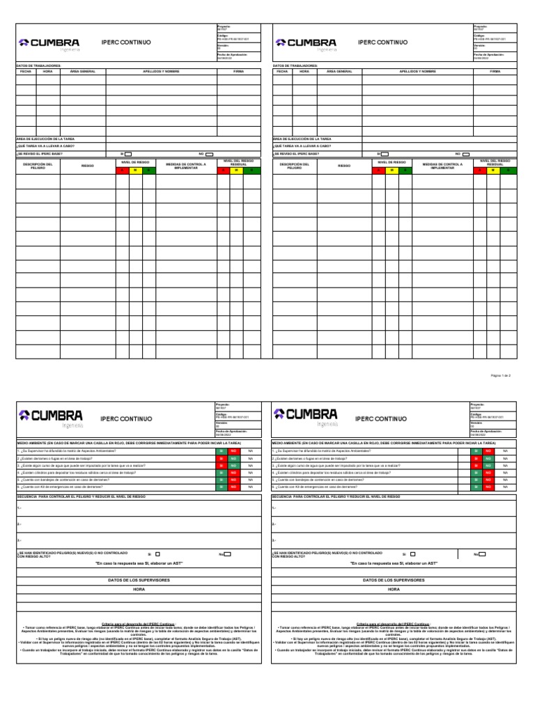 PE-HSE-FR-561937-001 IPERC Continuo | PDF