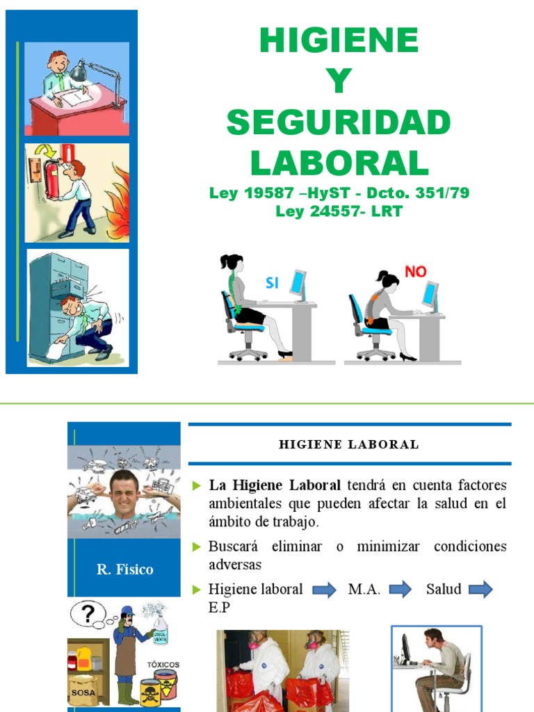 Higiene Y Seguridad Laboral: Ley 19587 - Hyst - Dcto. 351/79 Ley 24557 ...