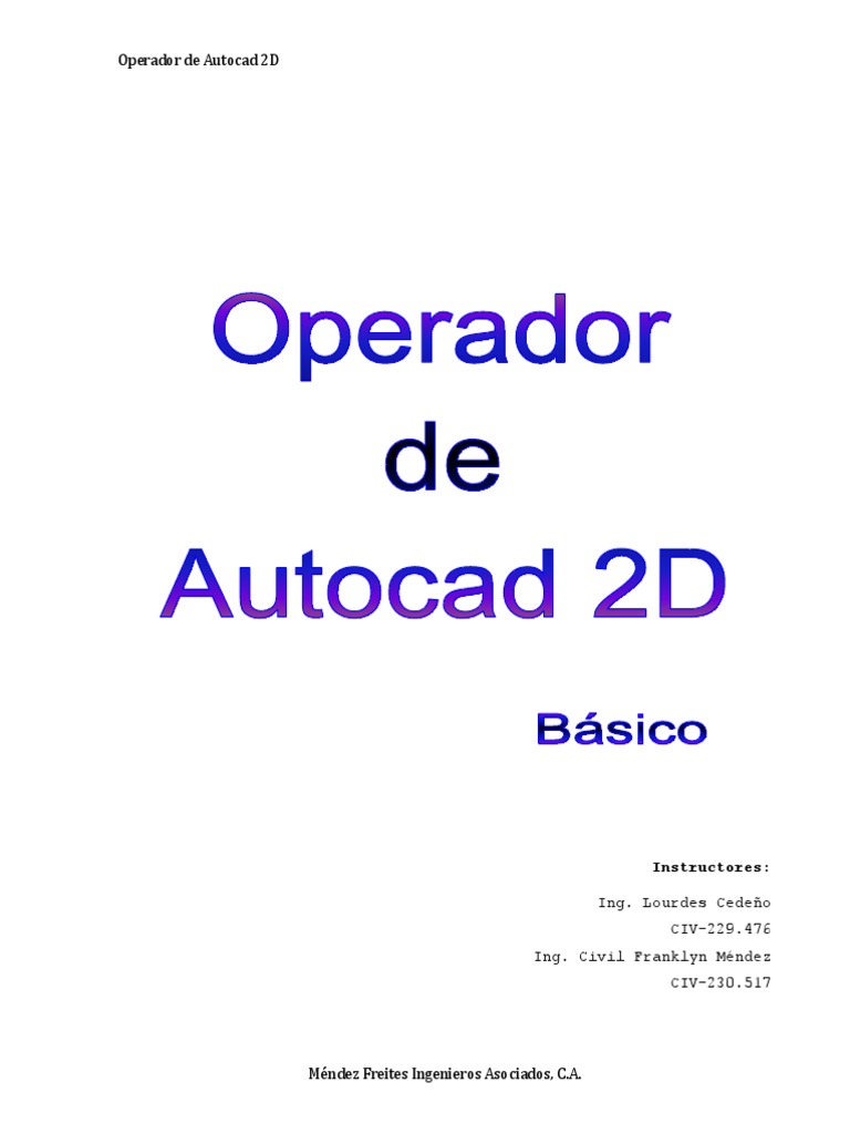 Operador de Autocad - Basico | PDF | Cad automático | Ingeniería