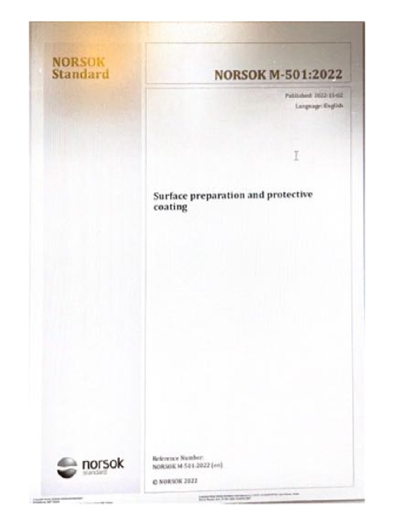 Norsok M-501 Standard N1 | PDF