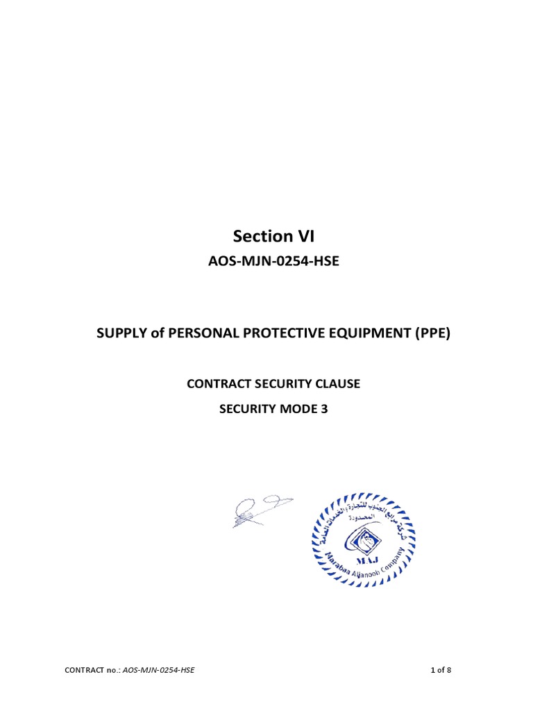 6.3 - Section VII - B - MOSS Security Clause Security Mode 3 | PDF ...