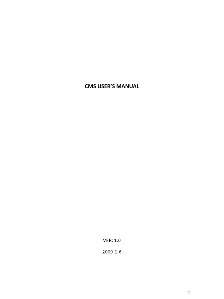 User Manual CMS | PDF | Point And Click | Button (Computing)