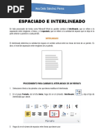 Interlineado Sencillo y Tipos en Word | PDF