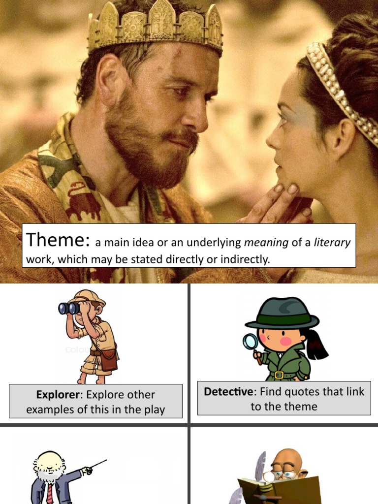 Theme:: A Main Idea or An Underlying Meaning of A Literary Work, Which May Be Stated Directly or ...