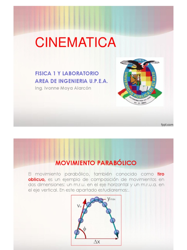 Cinematica: Fisica 1 Y Laboratorio Area de Ingenieria U.P.E.A | PDF ...