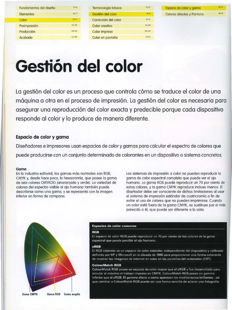 gestión del color | PDF | Color | Sistema visual