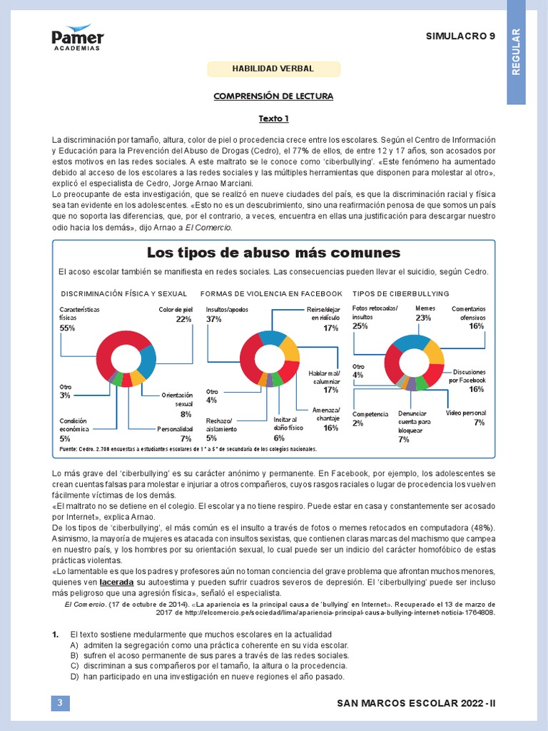 Simulacro 9 | PDF | Verbo | Sociología