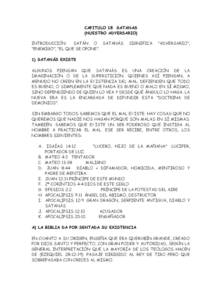 SATANAS | PDF | Satán | Diablo
