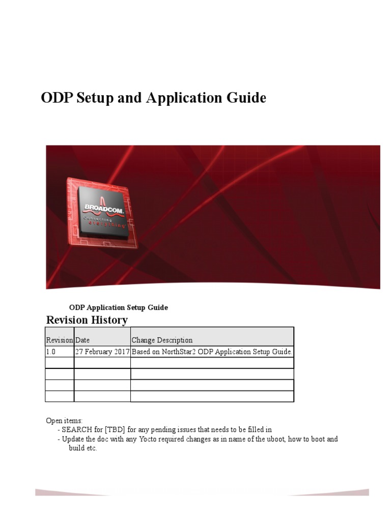 ODP Setup and Application Guide: Revision History | PDF | Computer Network | Thread (Computing)
