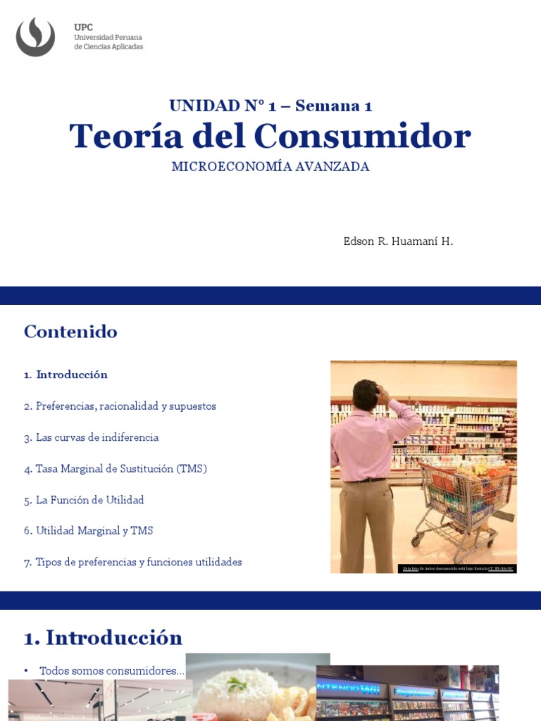 UNIDAD #1 - Semana 1 | PDF | Utilidad | Utilidad marginal UNIDAD #1 - Semana 1 | PDF | Utilidad | Utilidad marginal