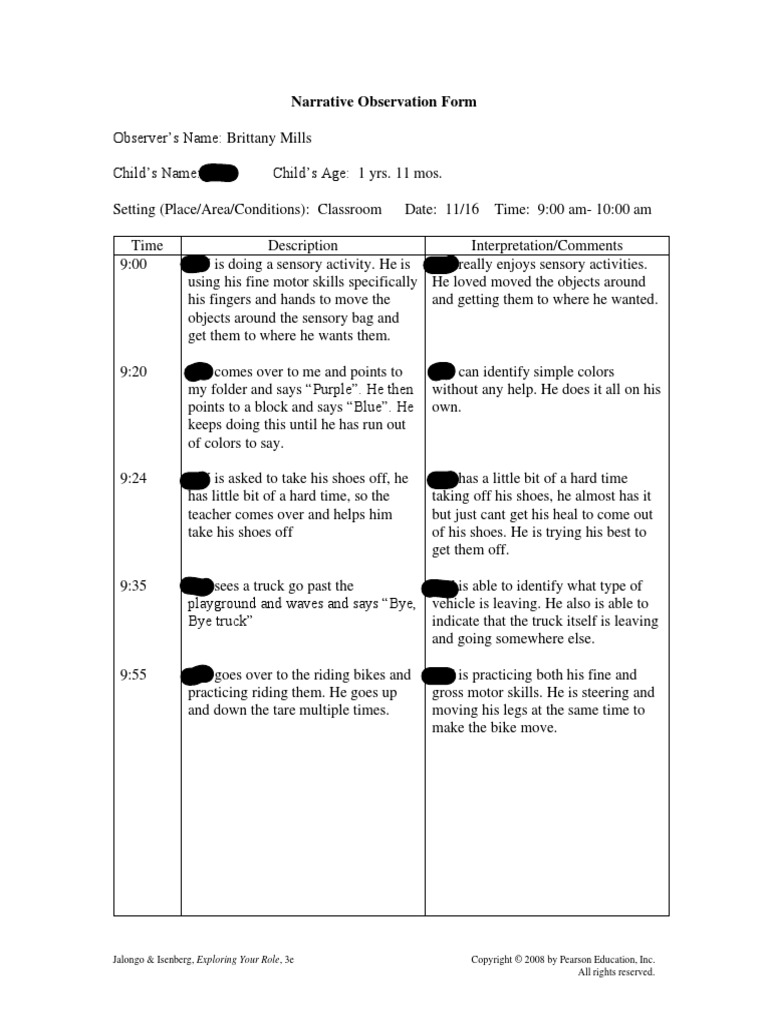 Third Narrative Observation Case Study - Pract | PDF
