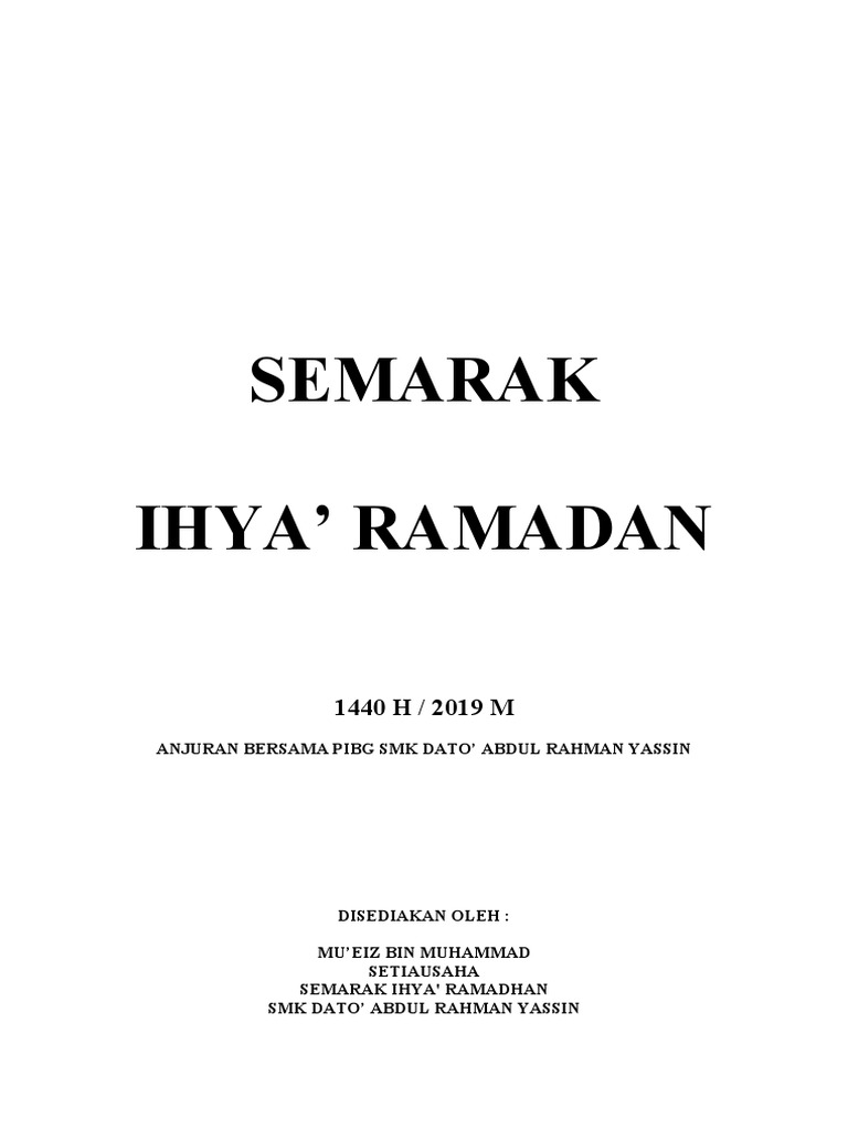 Program Iftar Ramadhan | PDF