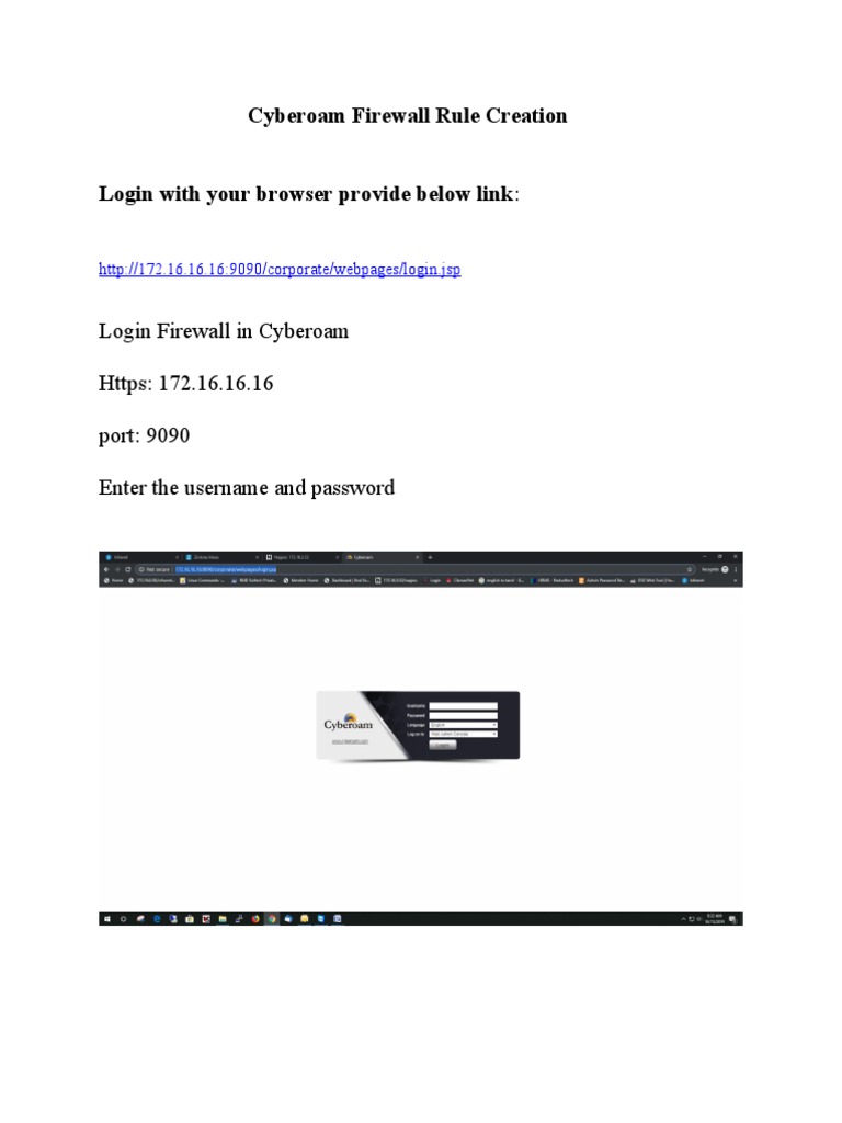 Cyberoam Firewall Rule Creation | PDF | Computers
