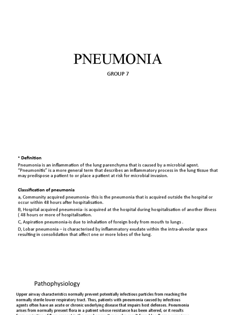 Pneumonia | PDF | Pneumonia | Lung