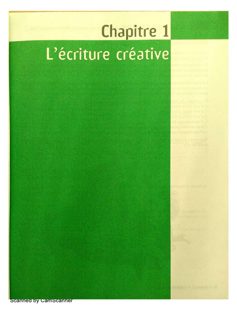 L'ecriture Creative | PDF