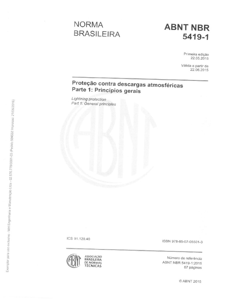 Abnt 5419-1 | PDF