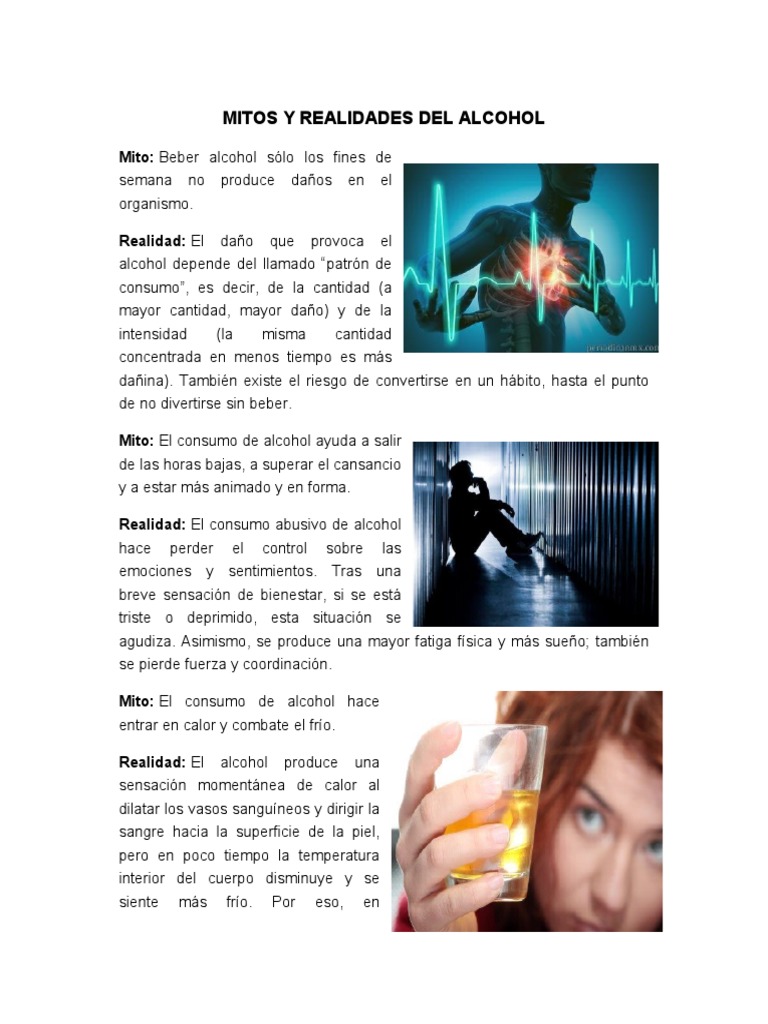 Mitos Y Realidades Del Alcohol: Mito: Beber Alcohol Sólo Los Fines de ...