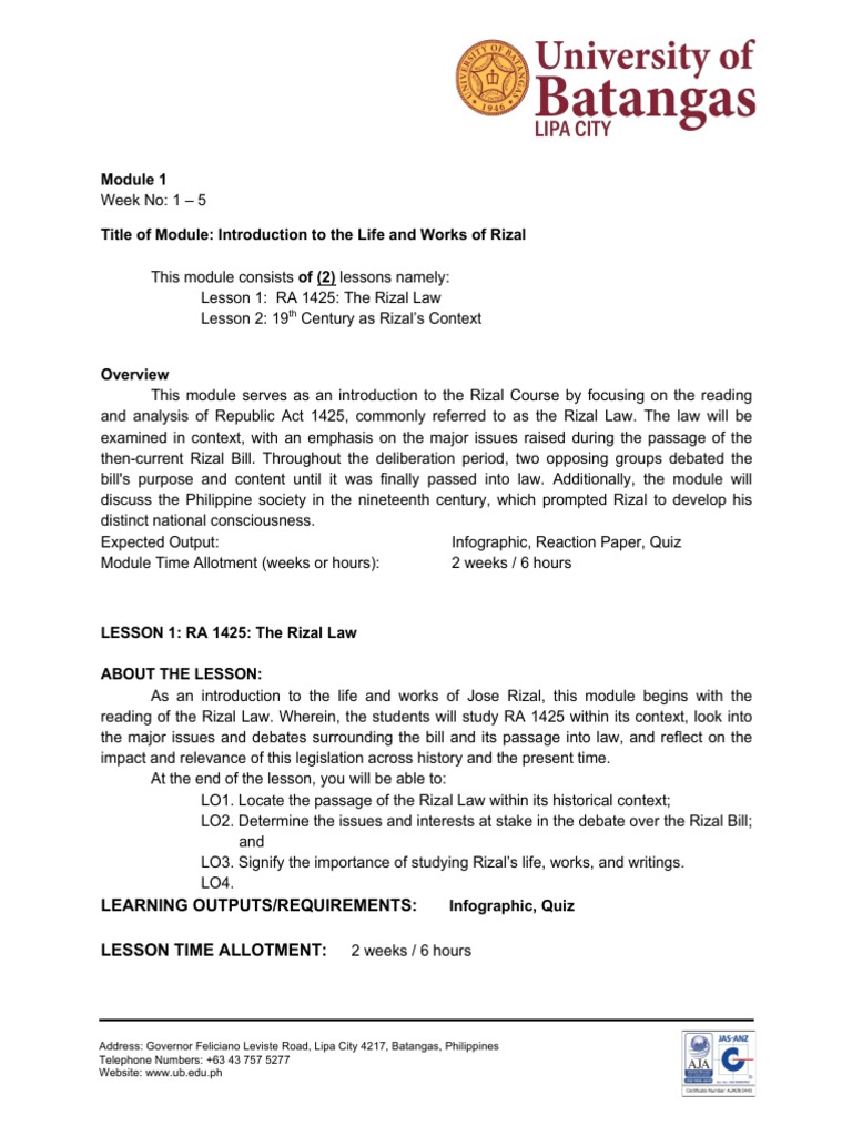 Module 1 Lesson 1 | PDF | Philippines