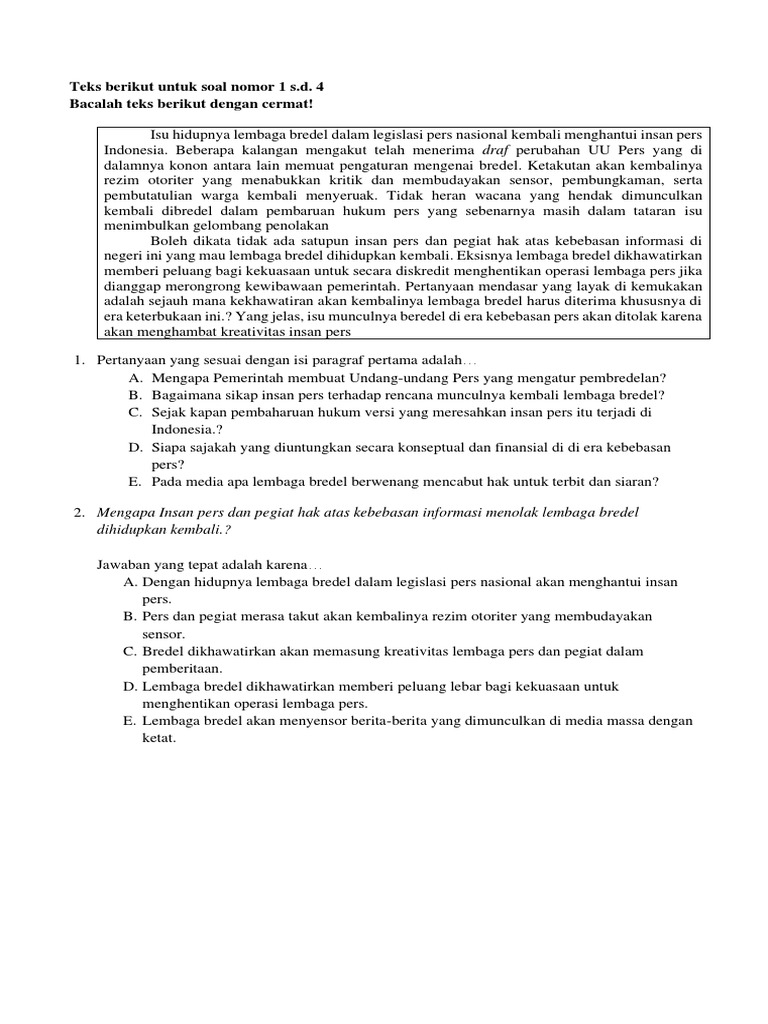 Soal Bu Yuyun | PDF | Politik | Kajian Bahasa Asing