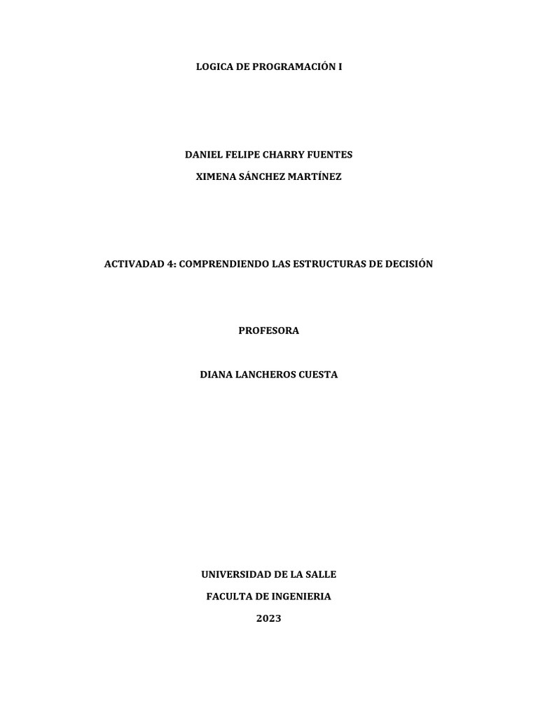 Comprendiendo Las Estructuras de Decision | PDF | Algoritmos | Informática