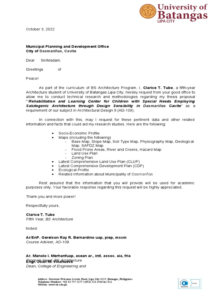 Request Letters | PDF | Science