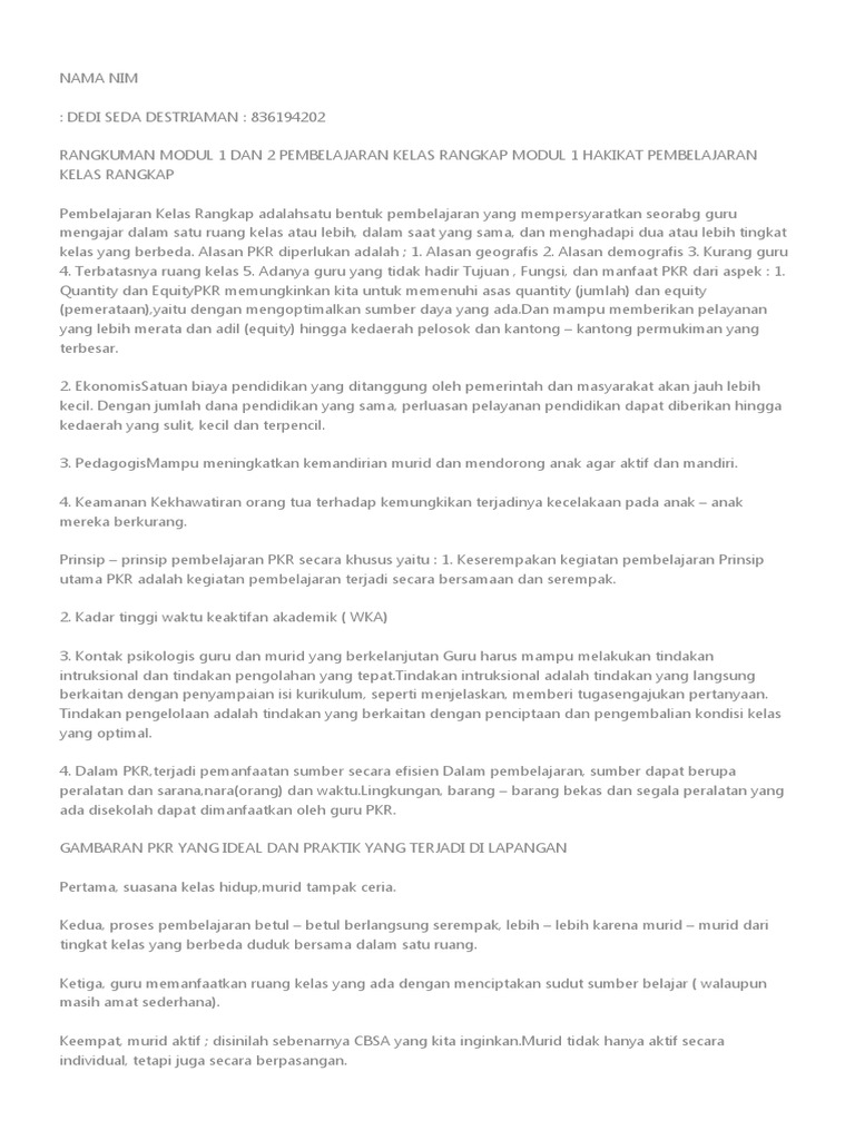 Rangkuman Modul 1, 2 | PDF
