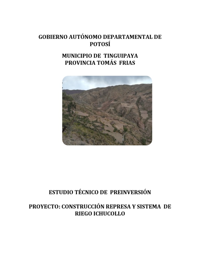 ESPECIFICACIONES TECNICAS CONST REPRESA Y SIST DE RIEGO ICHUCOLLO | PDF | Hormigón | Cemento