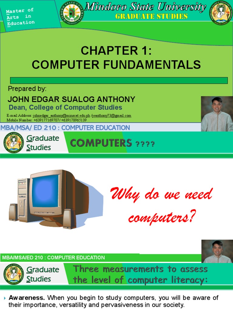ED 210 Chapter 1 Computer Fundamentals | PDF