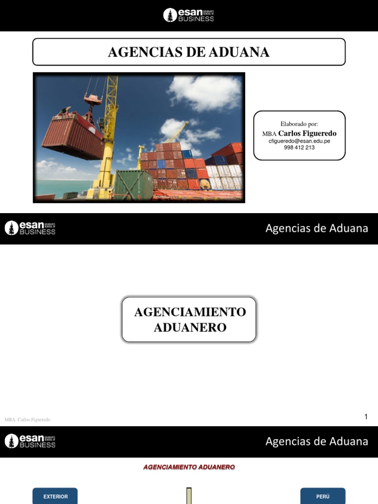 Agencias de Aduana: Carlos Figueredo | PDF | aduana | Máster en Administración de Empresas