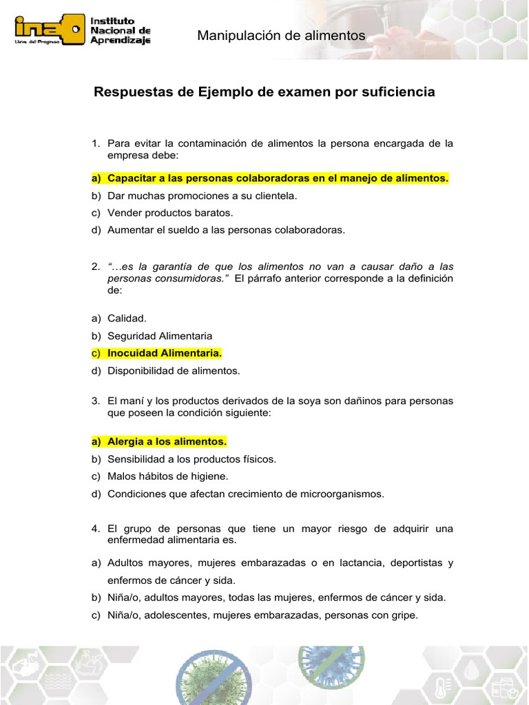 Respuestas de Ejemplo de Examen Por Suficiencia: Manipulación de ...