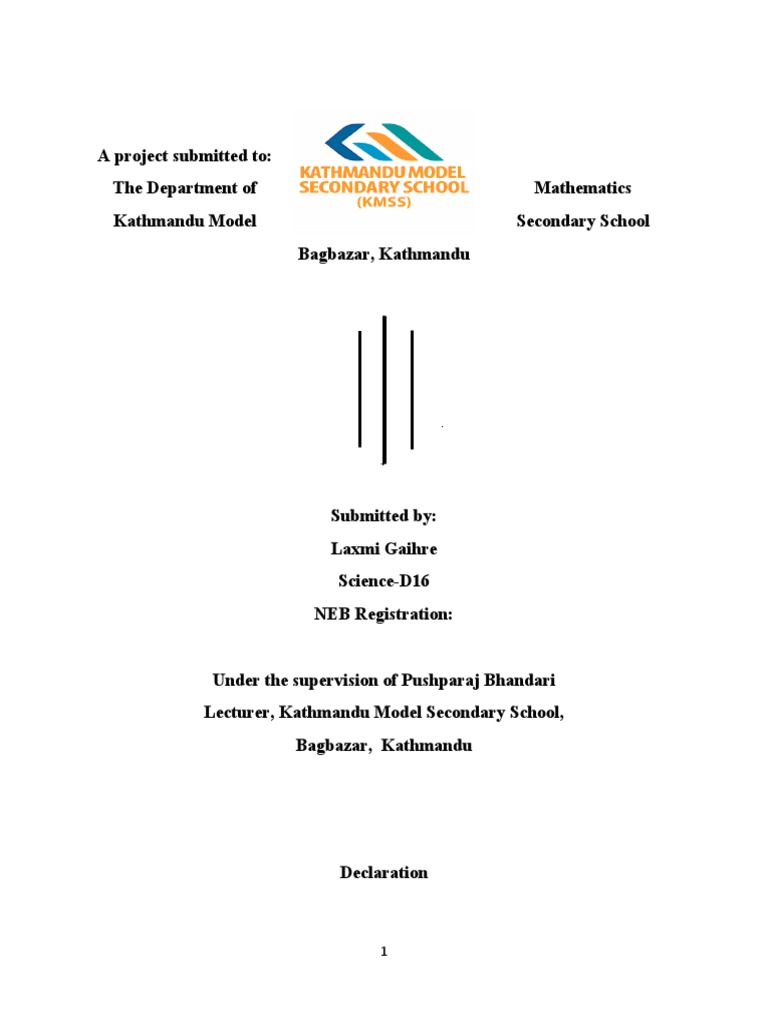 Maths Project | PDF | Shape | Mathematics