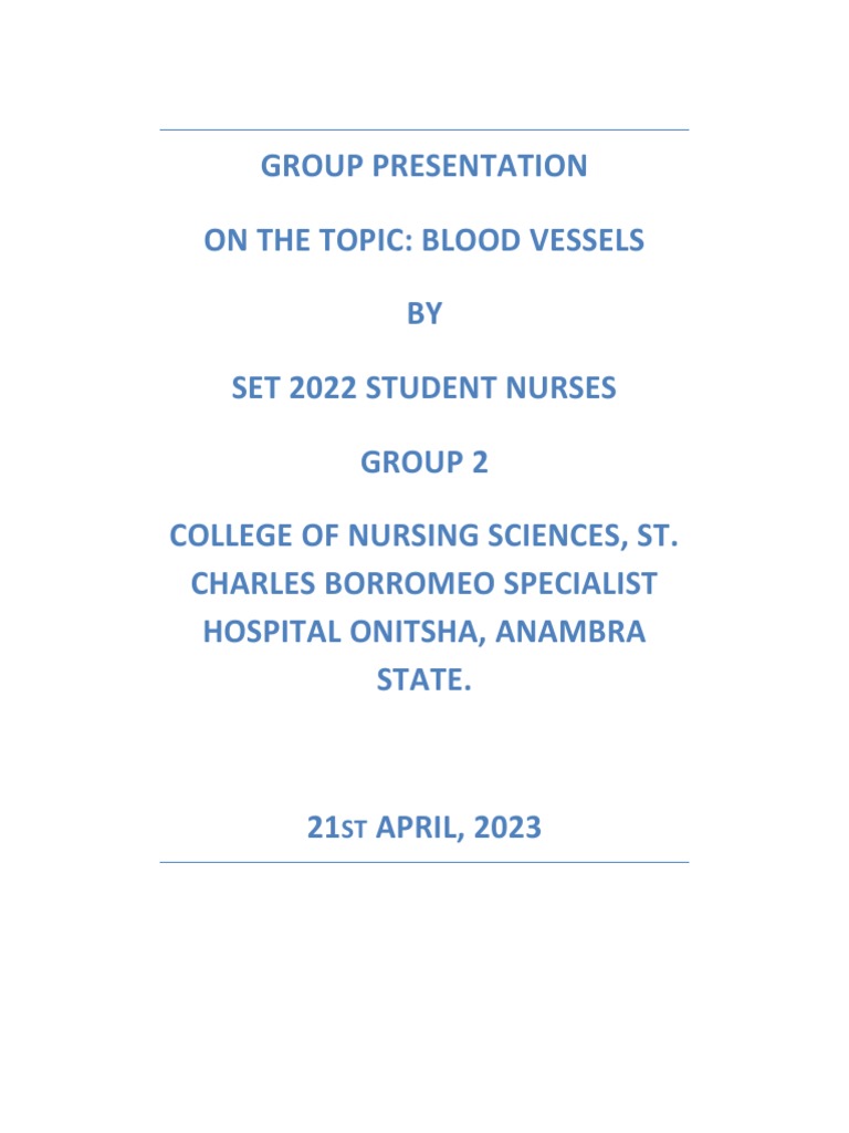 Blood Vessel Types and Functions | PDF | Artery | Blood Vessel