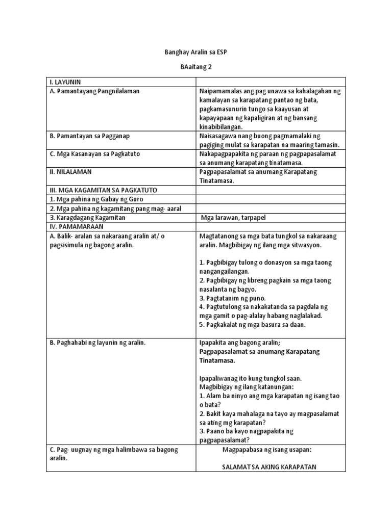 Pagpapasalamat Sa Anumang Karapatang Tinatamasa | PDF