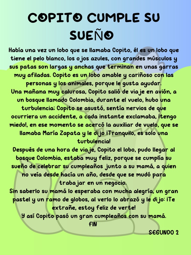 Copito Cumple Su Sueño - Cuento Segundo Dos | PDF