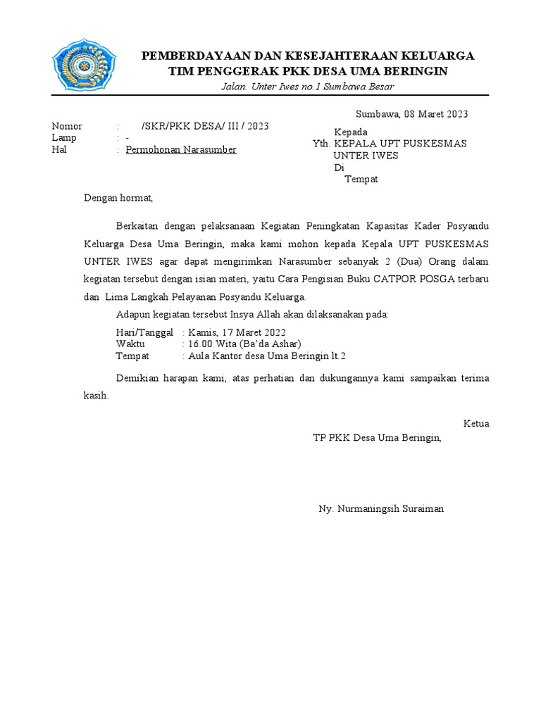 permohonan narsum | PDF