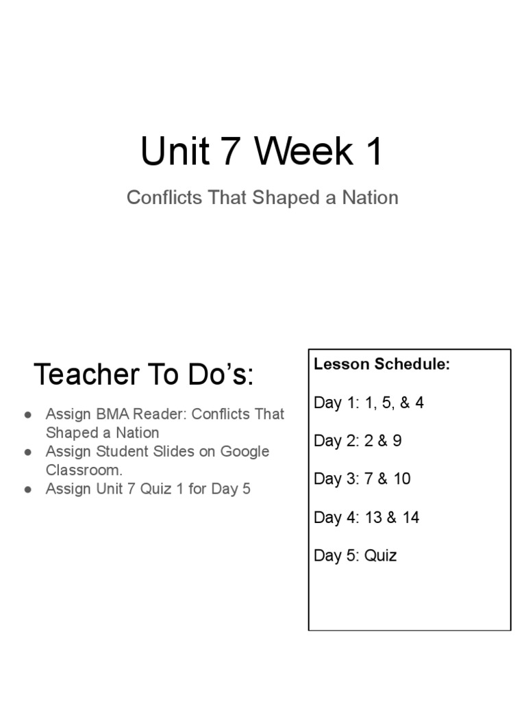 5th Grade Bma Unit 7 Week 1 Instructional Slides Master | PDF | Kingdom ...
