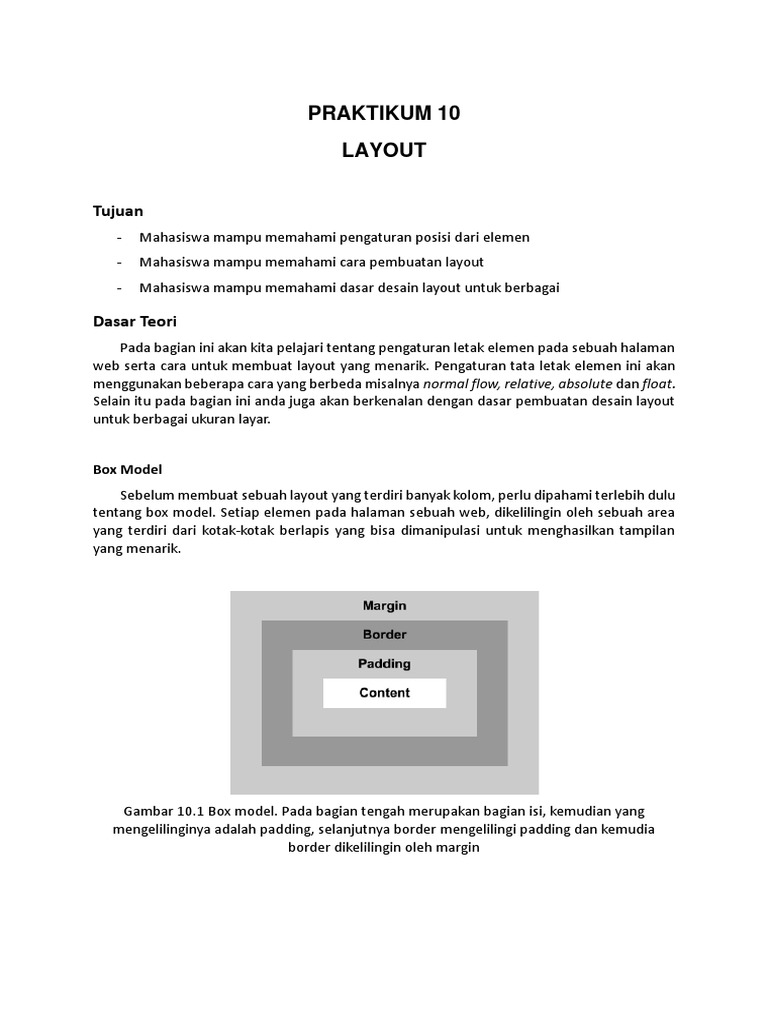 PRAKTIKUM 10_Layout | PDF
