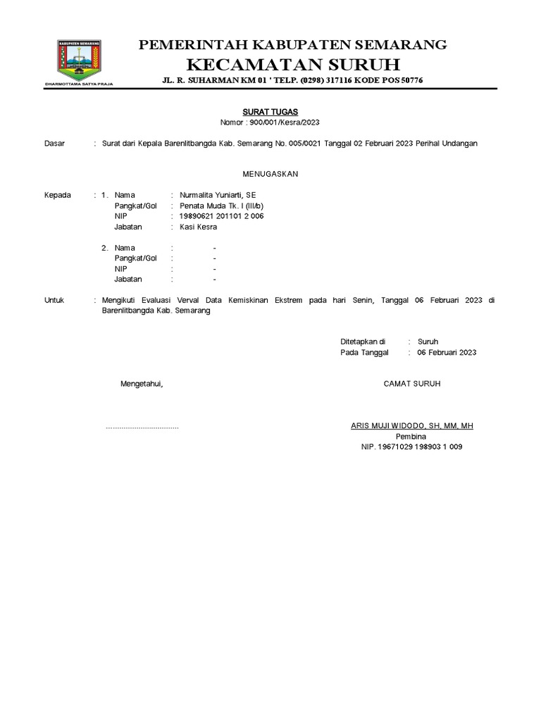 Aplikasi Surat Tugas 2023 | PDF