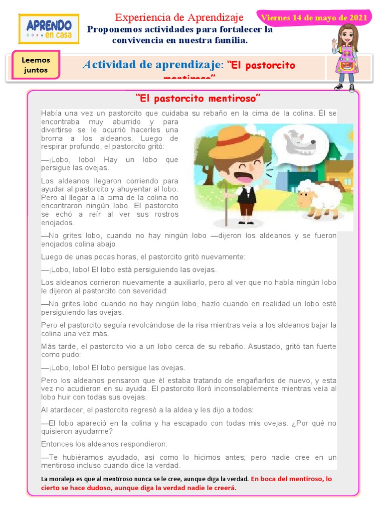 “El pastorcito mentiroso” | PDF